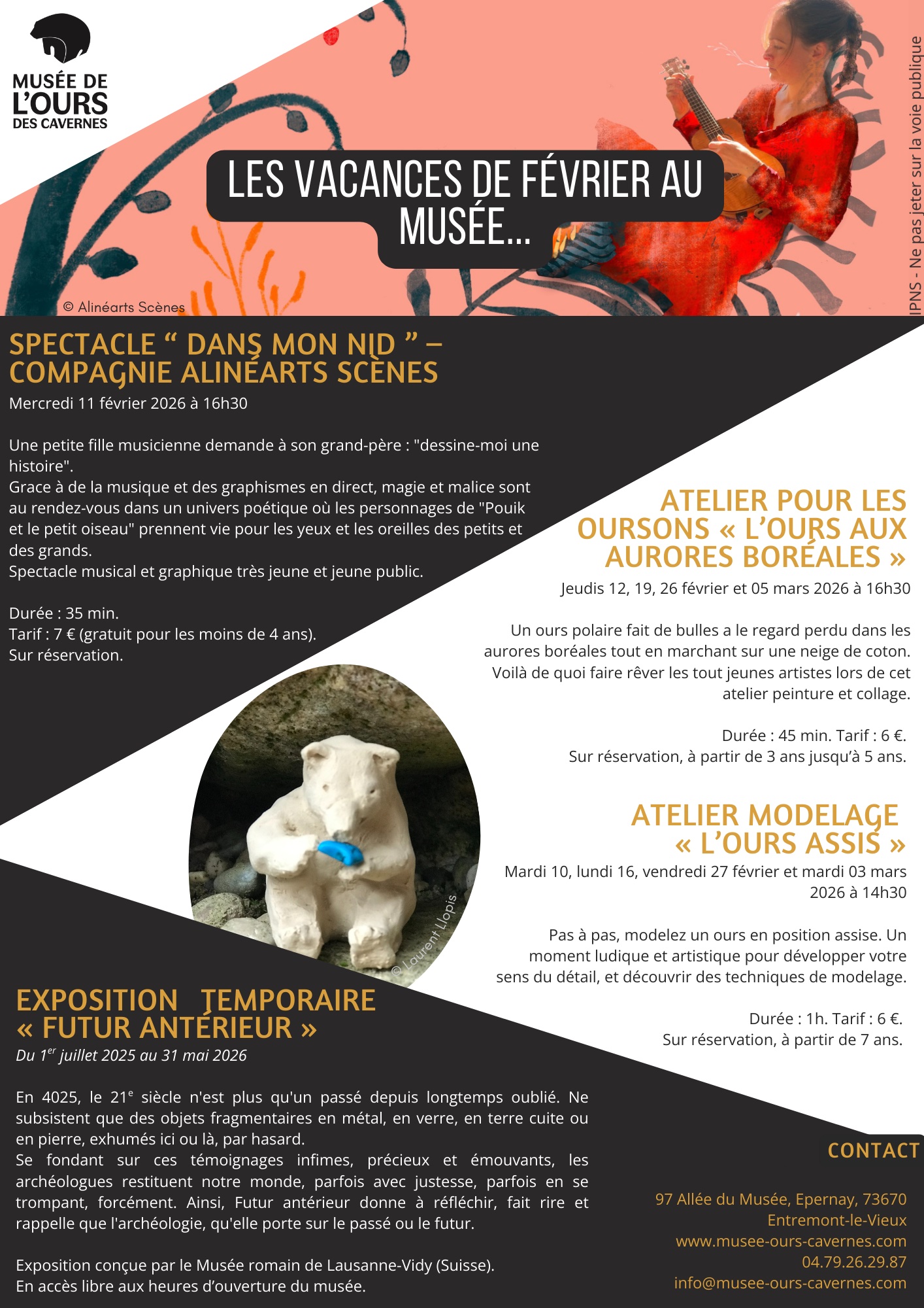 Programmation au musée de l’ours des cavernes pour les vacances d’hiver ...